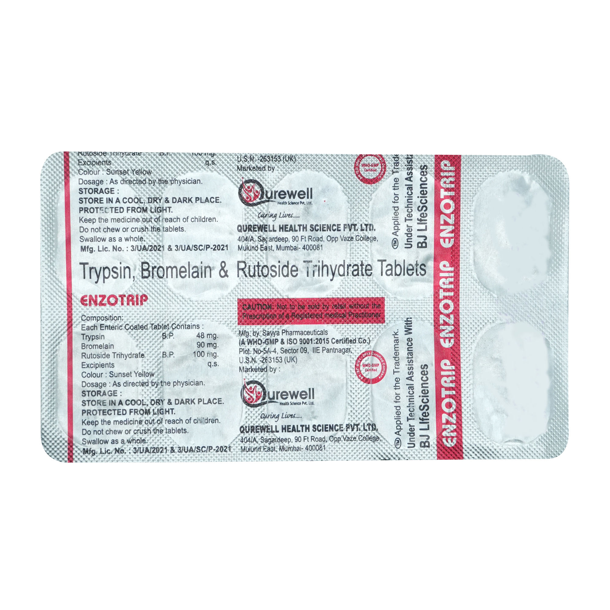 Enzotrip Tablet | Uses, Side Effects, Price | Apollo Pharmacy