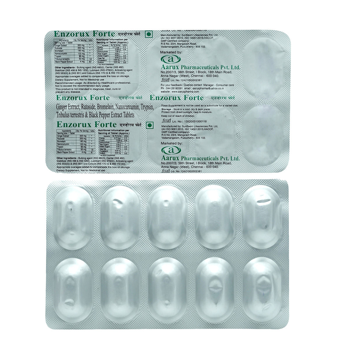 Enzorux Forte Tablet 10's Price, Uses, Side Effects, Composition - Apollo Pharmacy