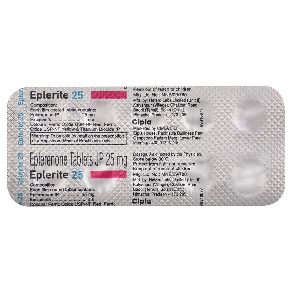 Eplerite 25 Tablet | Uses, Side Effects, Price | Apollo Pharmacy
