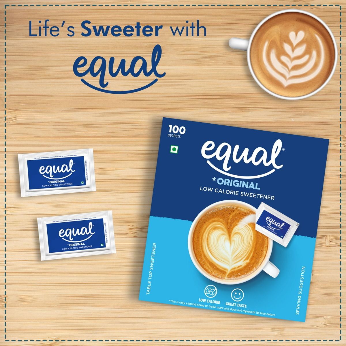 Equal Original Low Calorie Sweetener, 100 Sachets Price, Uses, Side ...