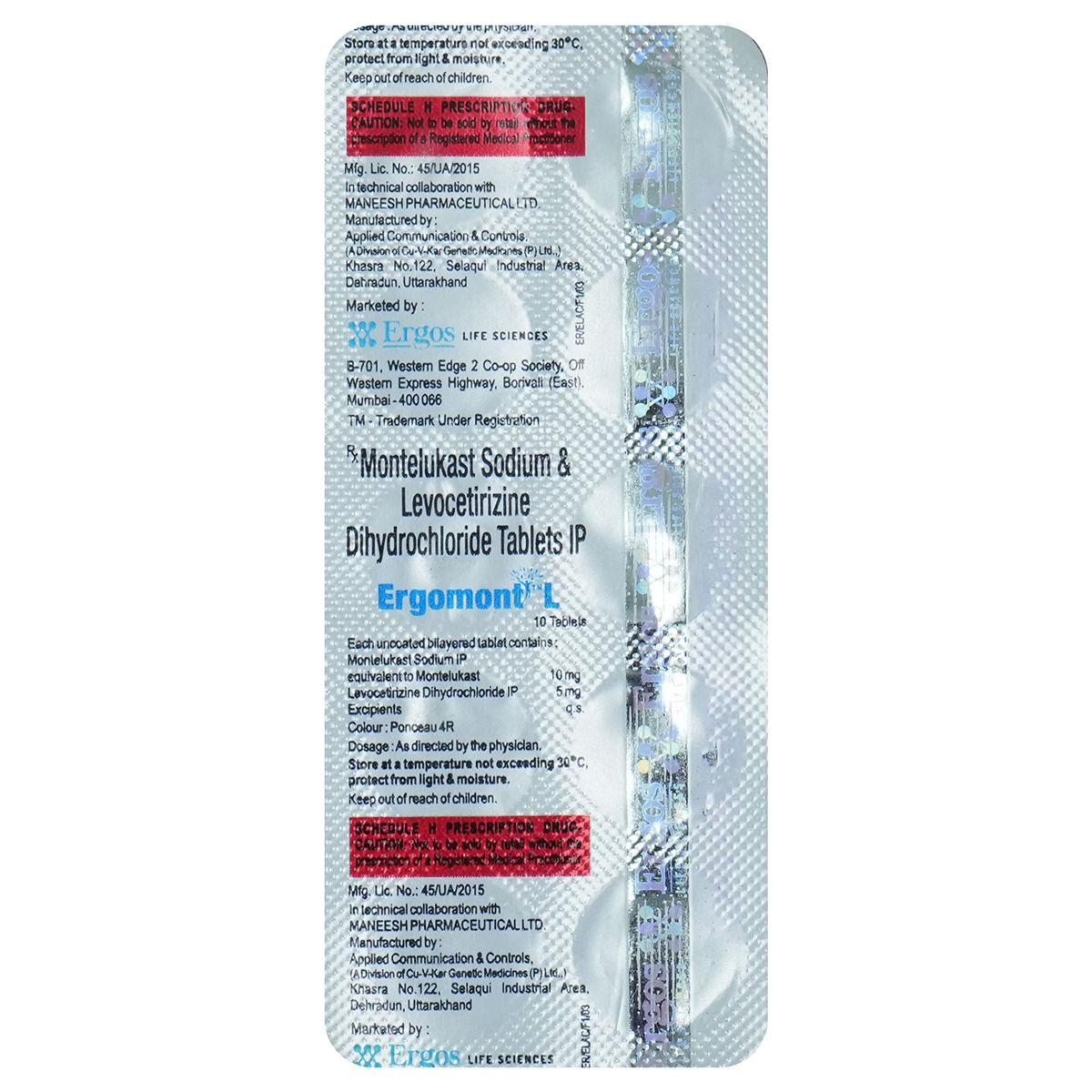 Ergomont L Tablet | Uses, Side Effects, Price | Apollo Pharmacy