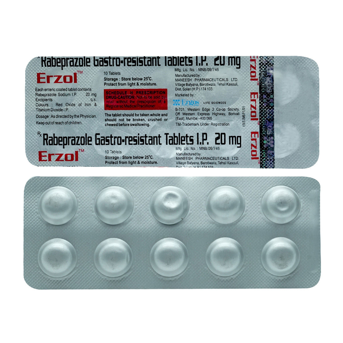 Erzol 20mg Tablet 10's Price, Uses, Side Effects, Composition - Apollo ...