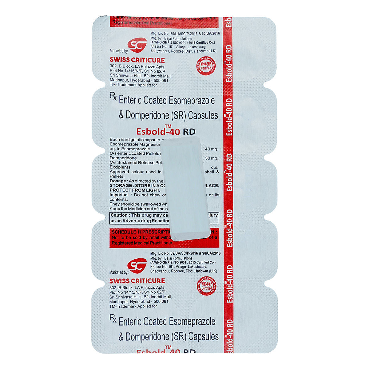 Esbold-40 RD Capsule | Uses, Side Effects, Price | Apollo Pharmacy