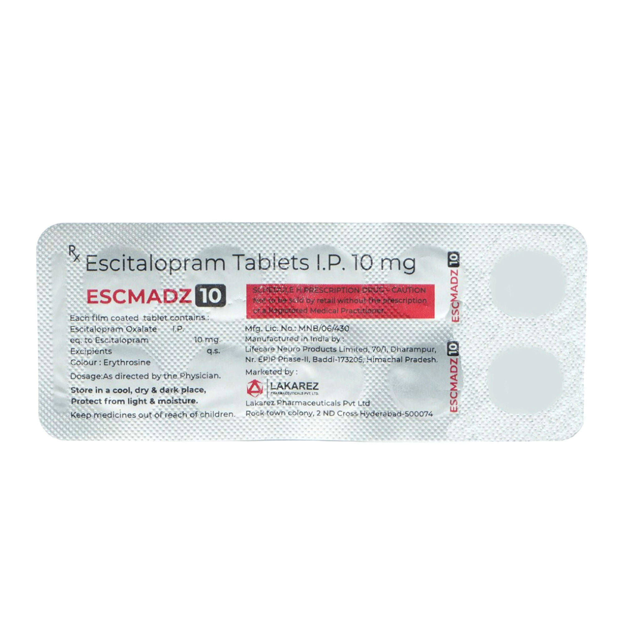 Escmadz 10 Tablet | Uses, Side Effects, Price | Apollo Pharmacy