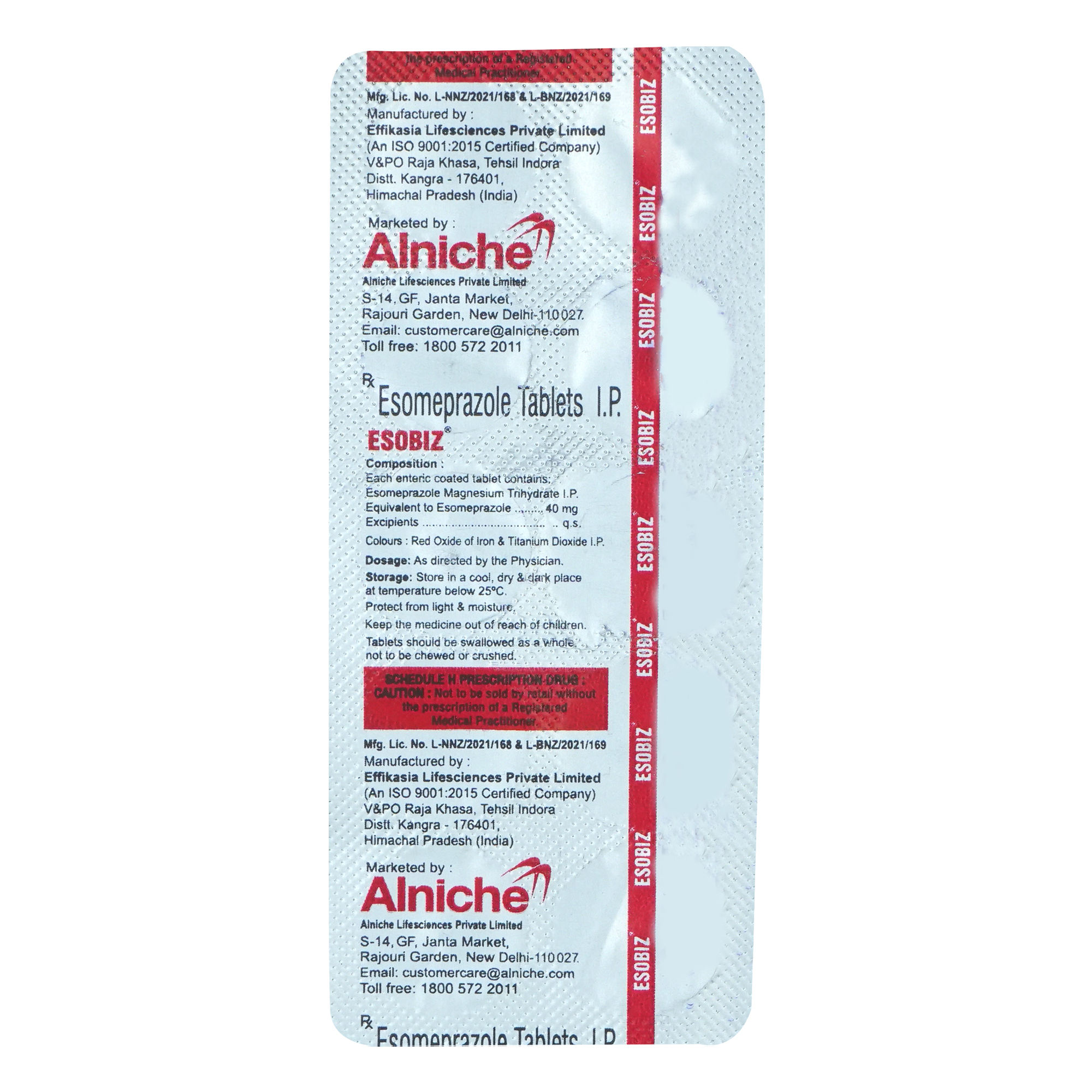 Esobiz 40 mg Tablet 10's Price, Uses, Side Effects, Composition ...