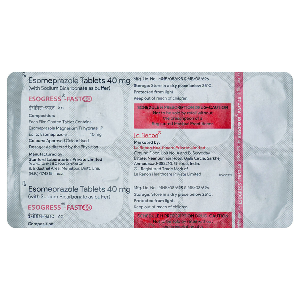 Esogress-Fast 40 Tablet | Uses, Side Effects, Price | Apollo Pharmacy