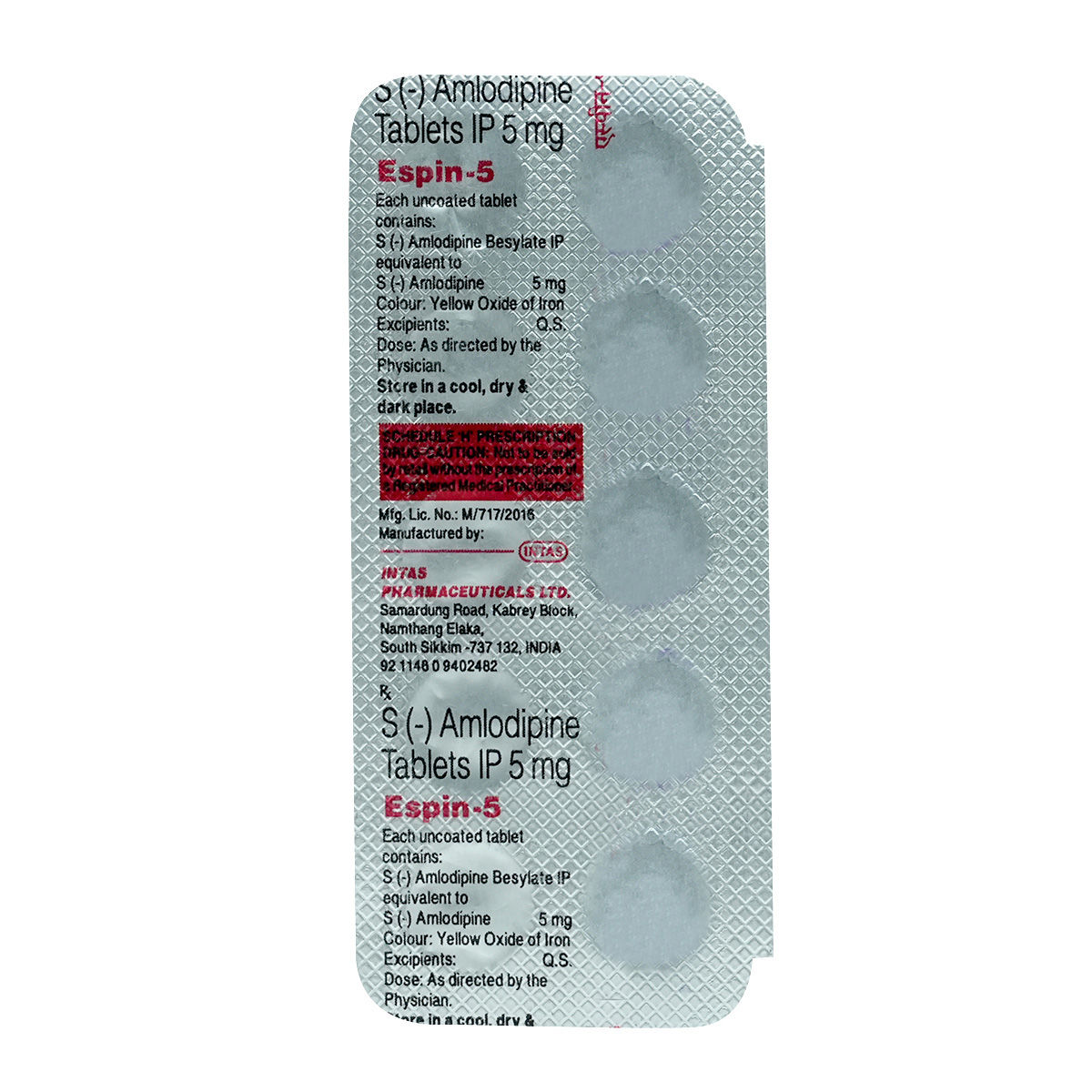 Espin 5 Tablet | Uses, Side Effects, Price | Apollo Pharmacy