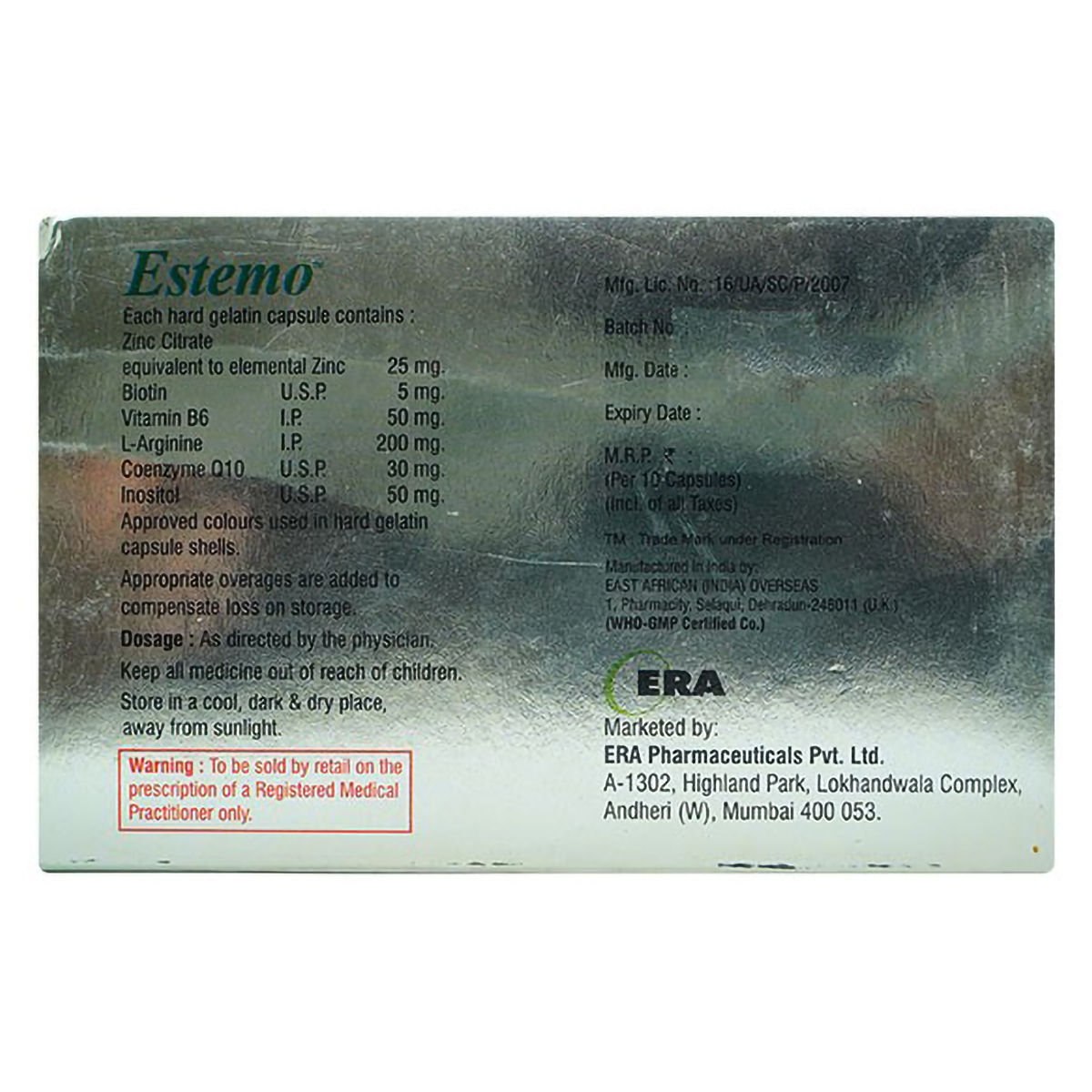 Estemo Capsule 10's Price, Uses, Side Effects, Composition - Apollo ...
