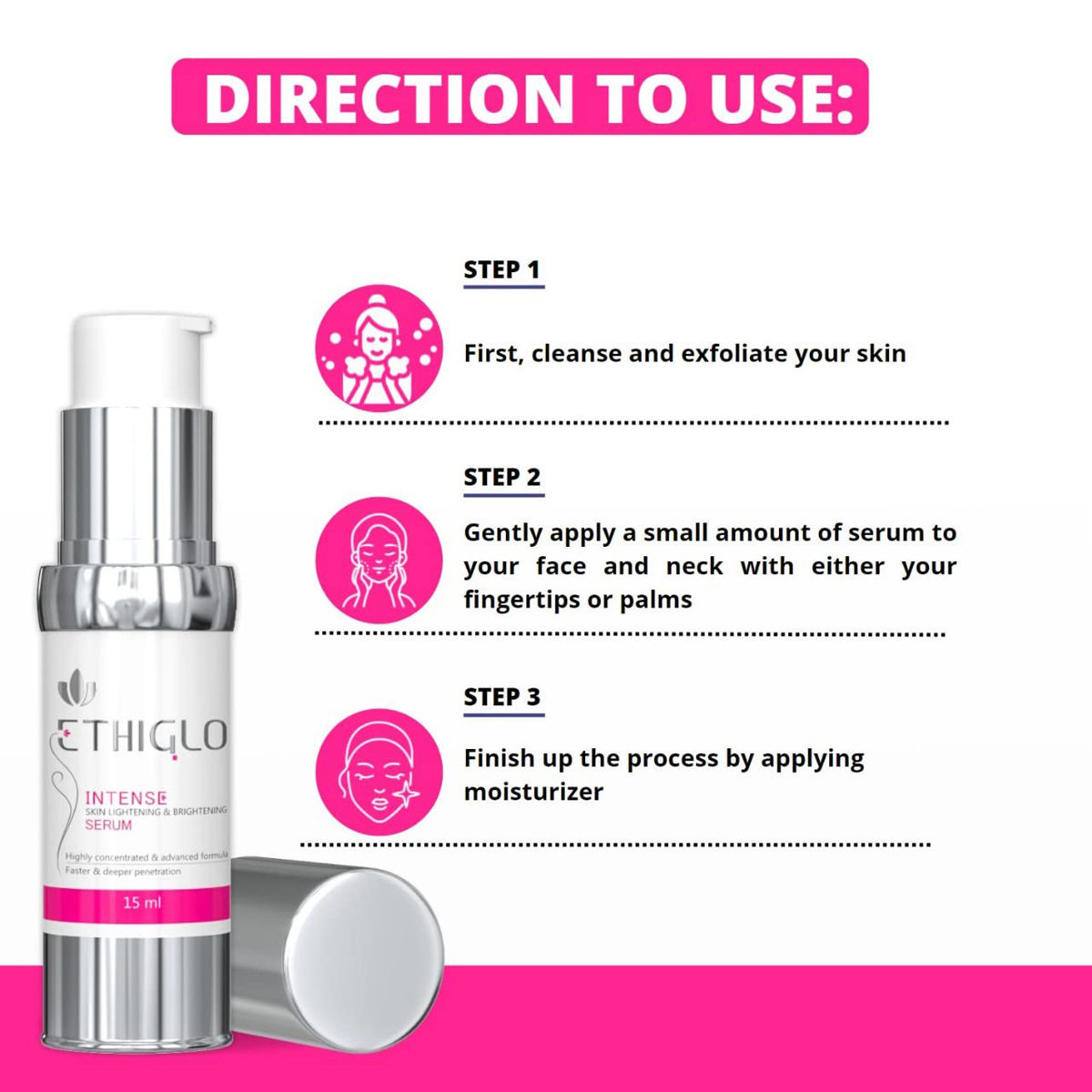 Ethiglo Intense Skin Lightening & Brightening Serum 15ml Price, Uses ...