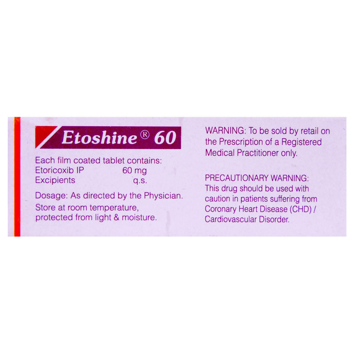 Etoshine 60 Tablet | Uses, Side Effects, Price | Apollo Pharmacy