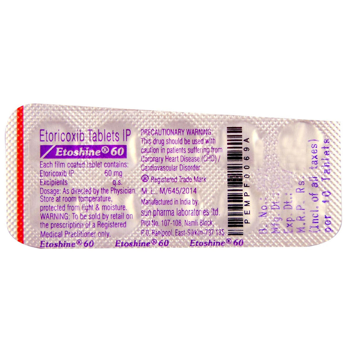Etoshine 60 Tablet | Uses, Side Effects, Price | Apollo Pharmacy