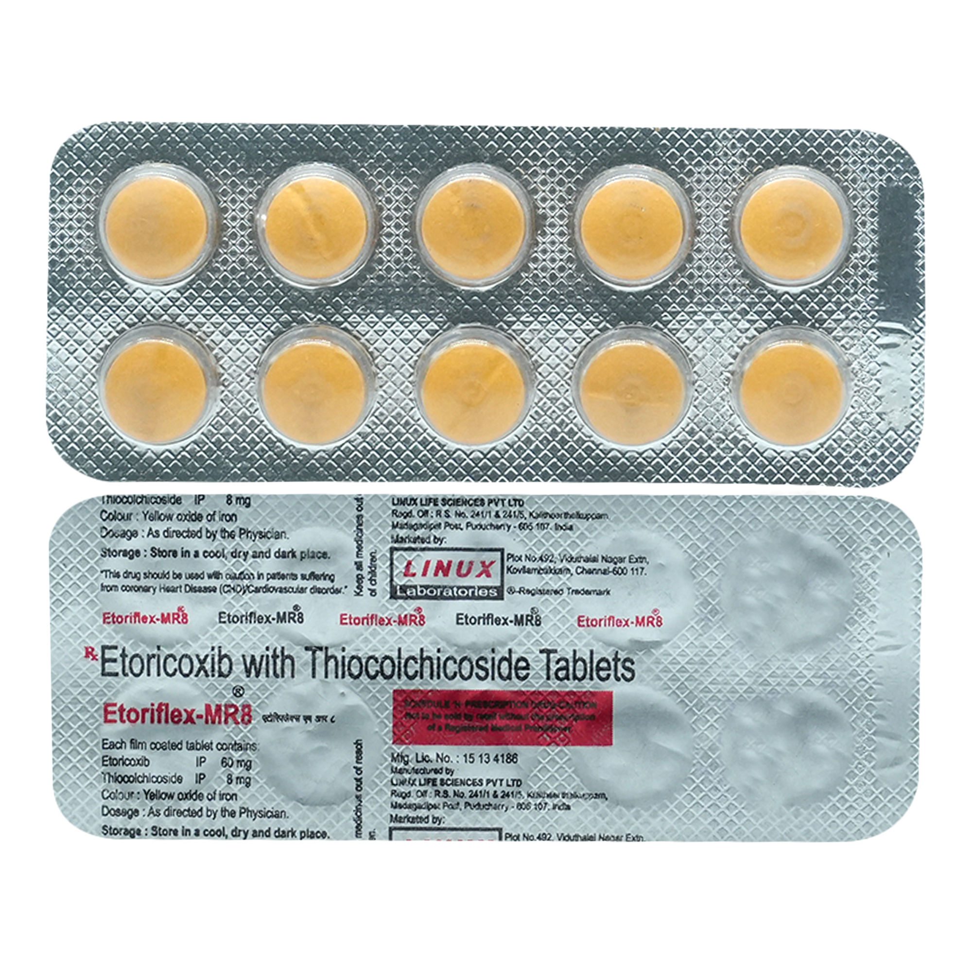 Etoriflex-MR 8 Tablet | Uses, Side Effects, Price | Apollo Pharmacy