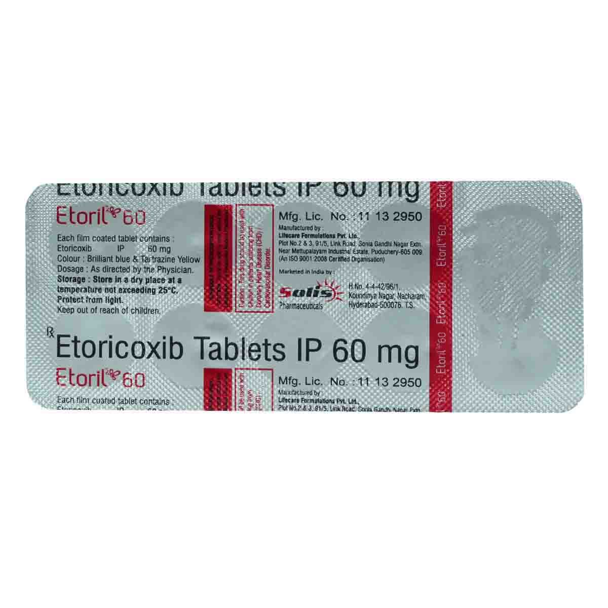 Etoril 60 Tablet | Uses, Side Effects, Price | Apollo Pharmacy