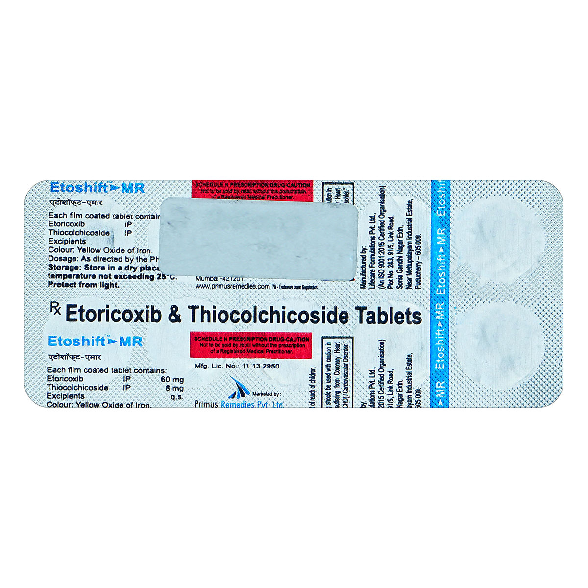 Etoshift-MR 8 mg Tablet | Uses, Side Effects, Price | Apollo Pharmacy