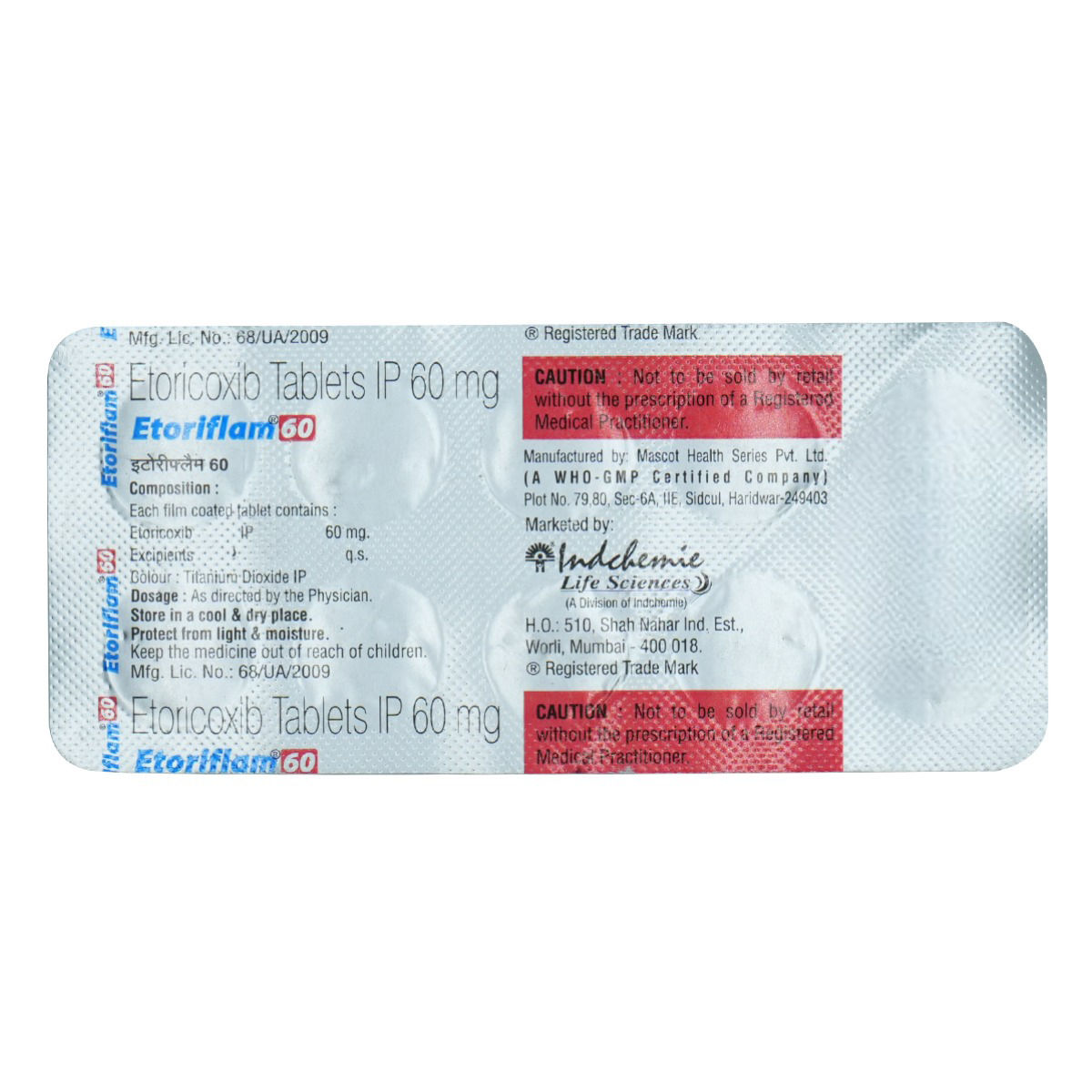 Etoriflam 60 Tablet | Uses, Side Effects, Price | Apollo Pharmacy