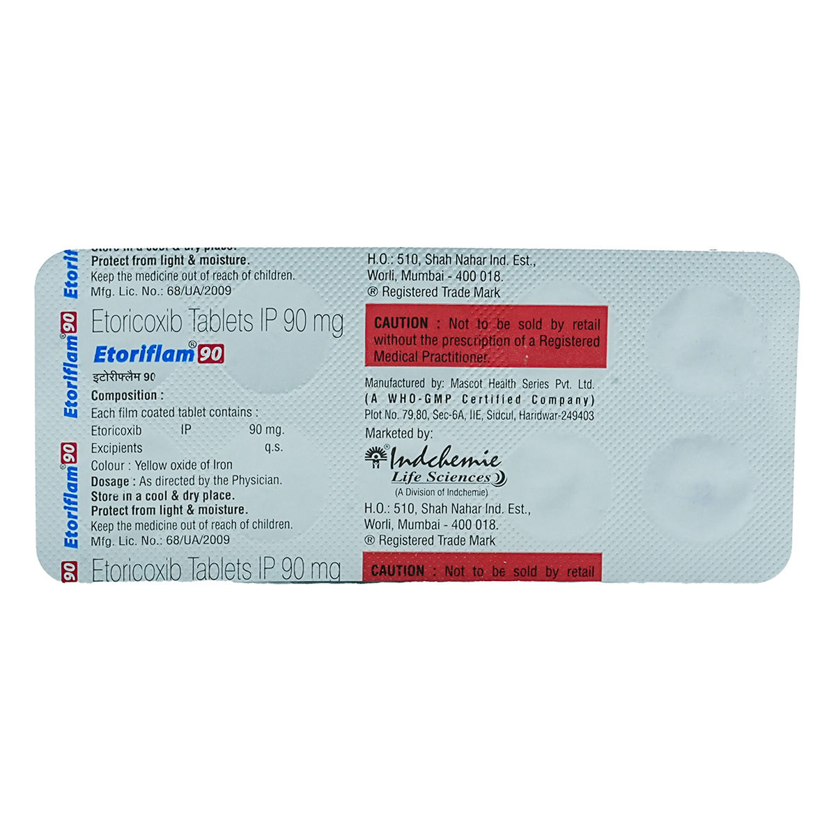 Etoriflam 90 Tablet | Uses, Side Effects, Price | Apollo Pharmacy