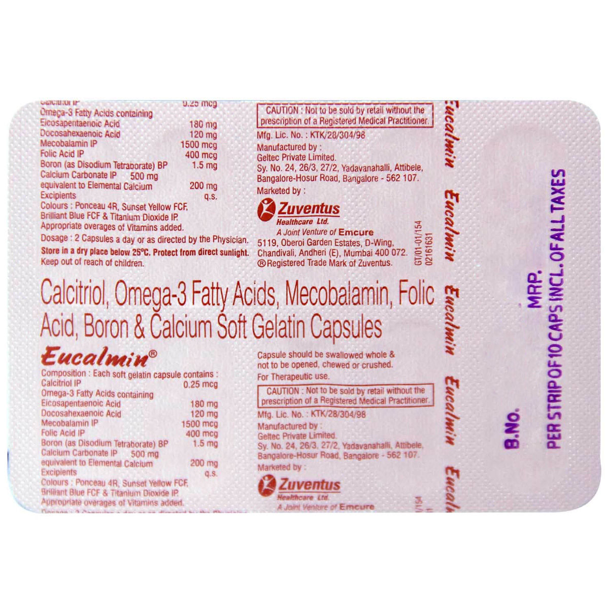 Eucalmin Capsule 10's Price, Uses, Side Effects, Composition - Apollo ...