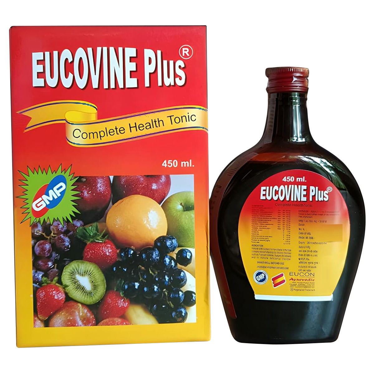 Buy Eucovine Plus Syrup, 450 ml | 19 Minutes Delivery | Apollo Pharmacy