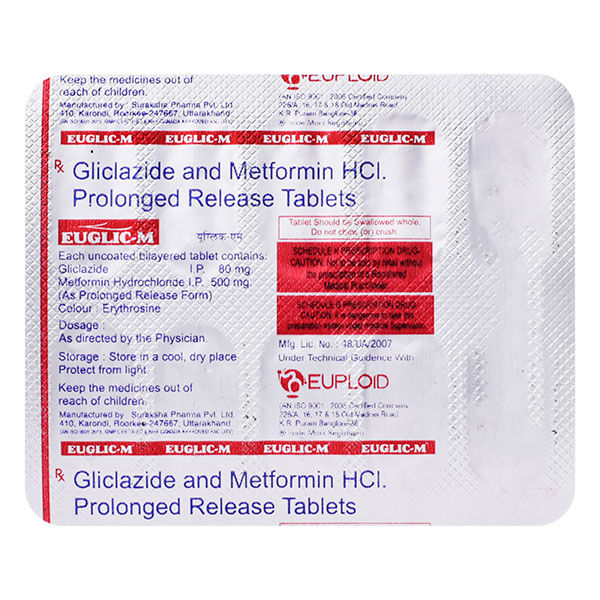 Euglic-M Tablet | Uses, Side Effects, Price | Apollo Pharmacy
