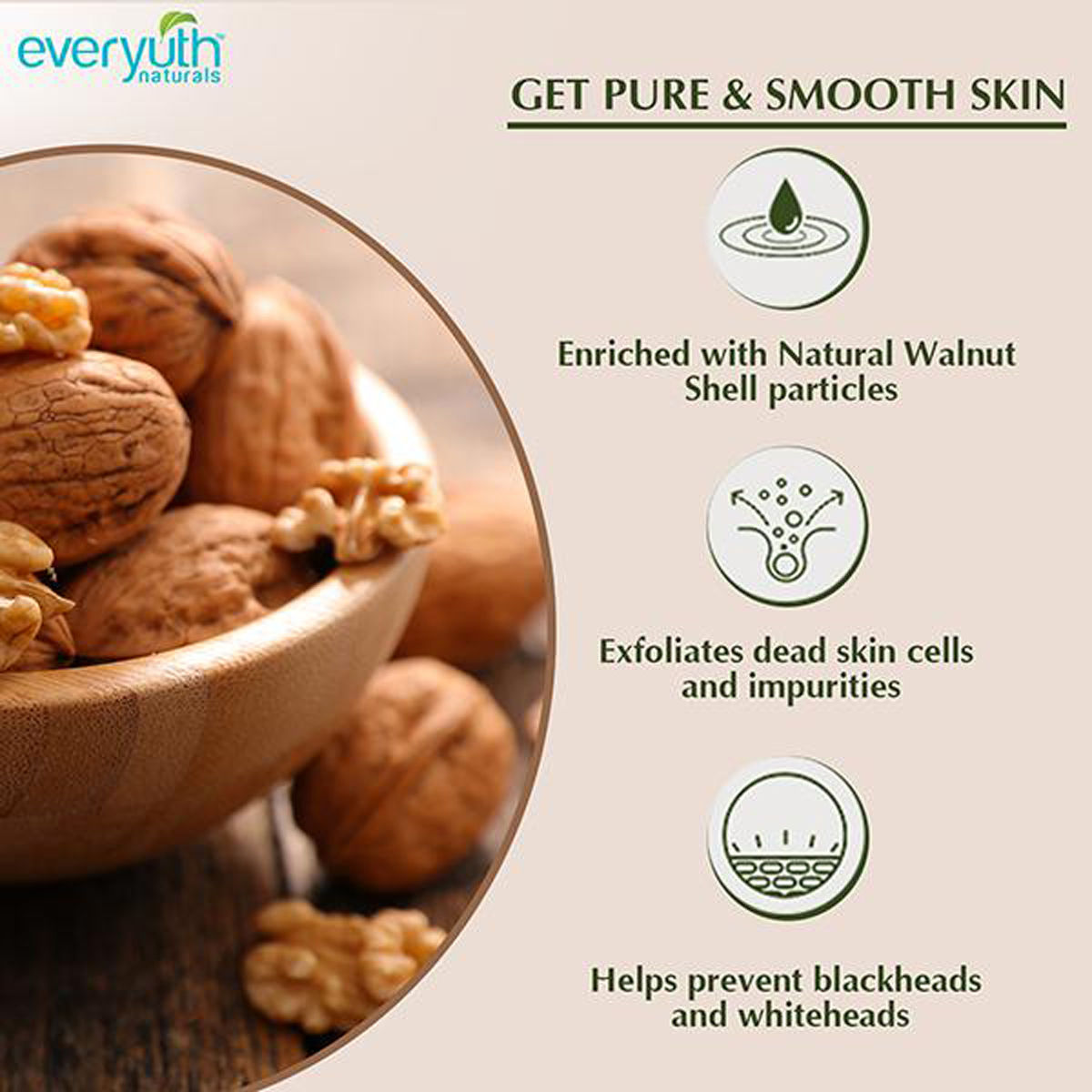 Everyuth Exfoliating Walnut Scrub, 25 gm Price, Uses, Side Effects ...