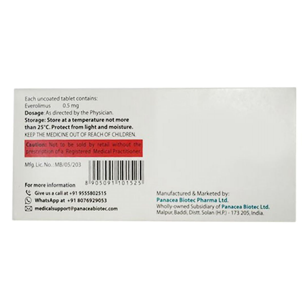 Evergraf 0.5 Tablet | Uses, Side Effects, Price | Apollo Pharmacy