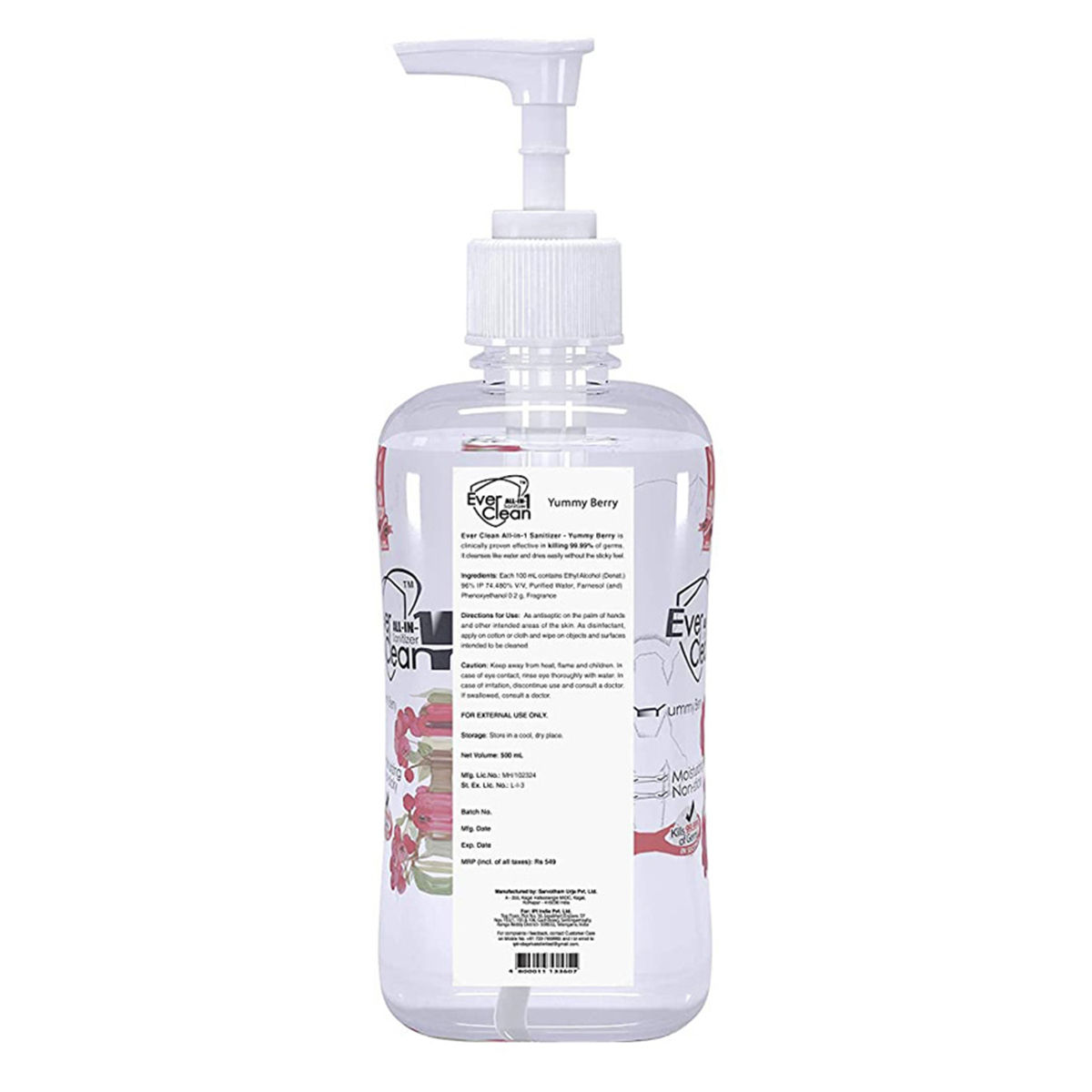 Ever Clean Yummy Berry Sanitizer 500Ml Price, Uses, Side Effects ...