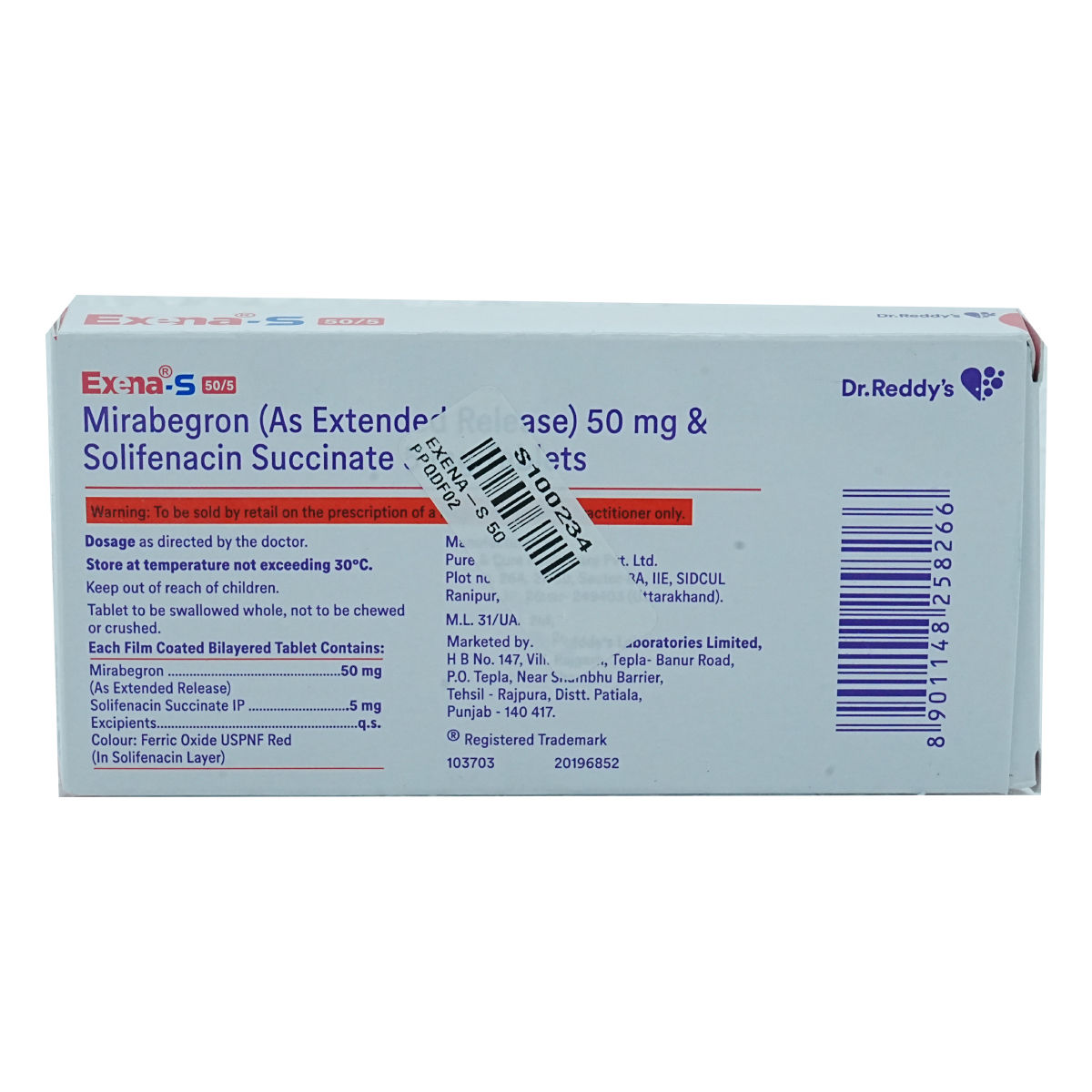 Exena-S 50/5 Tablet 10's Price, Uses, Side Effects, Composition ...
