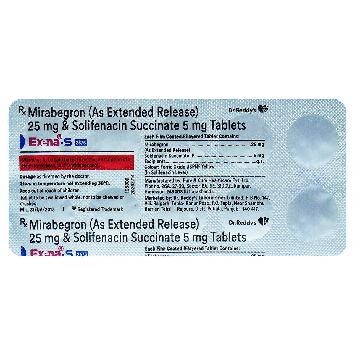 Exena-S 25/5 Tablet | Uses, Side Effects, Price | Apollo Pharmacy