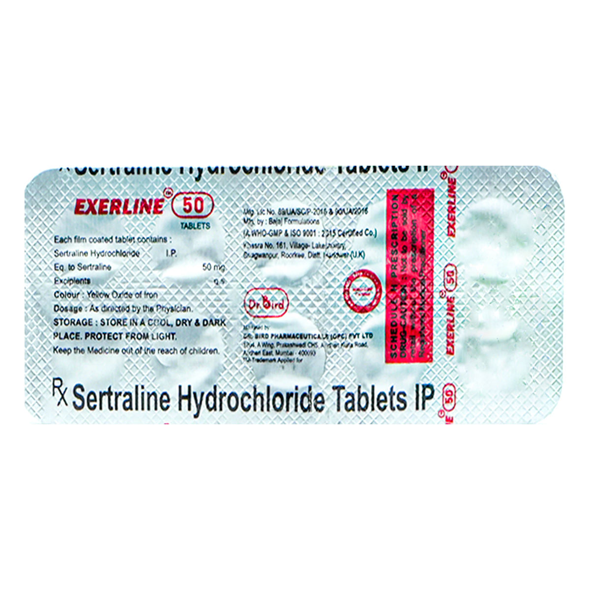 Exerline 50 Tablet | Uses, Side Effects, Price | Apollo Pharmacy