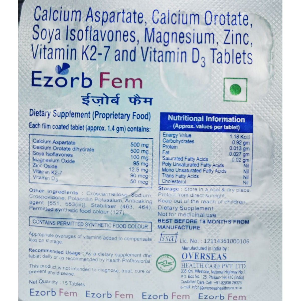 Ezorb Fem Tablet | Uses, Side Effects, Price | Apollo Pharmacy