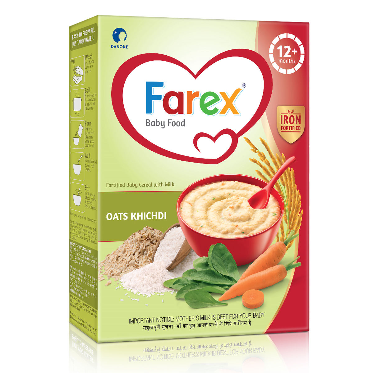 Farex Oats Khichidi Baby Cereal, After 12 Months, 300 gm Refill Pack ...