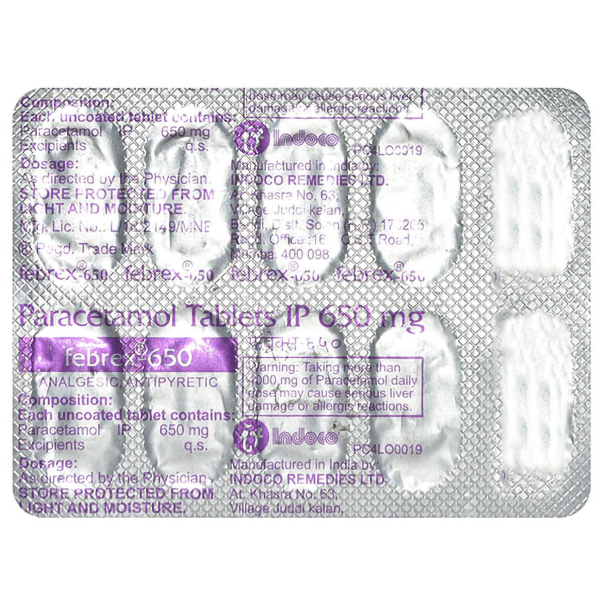 Febrex 650 mg Tablet 10's Price, Uses, Side Effects, Composition ...