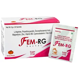 Fem-RG Sugar Free Orange Sachet 5 gm | Uses, Side Effects, Price ...