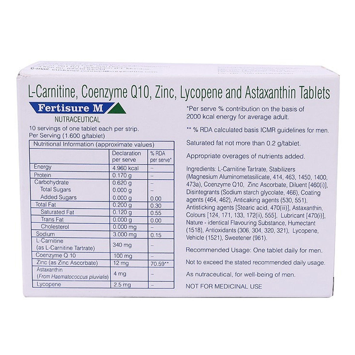 Fertisure M Tablet 10's Price, Uses, Side Effects, Composition - Apollo ...