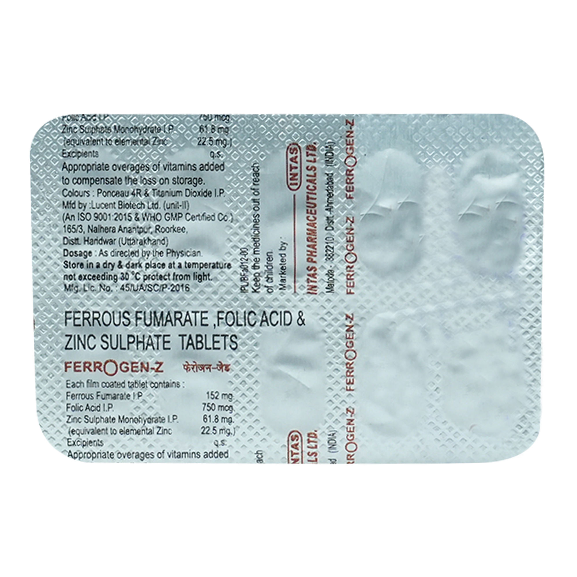 Ferrogen Z Tablet 10's Price, Uses, Side Effects, Composition - Apollo ...