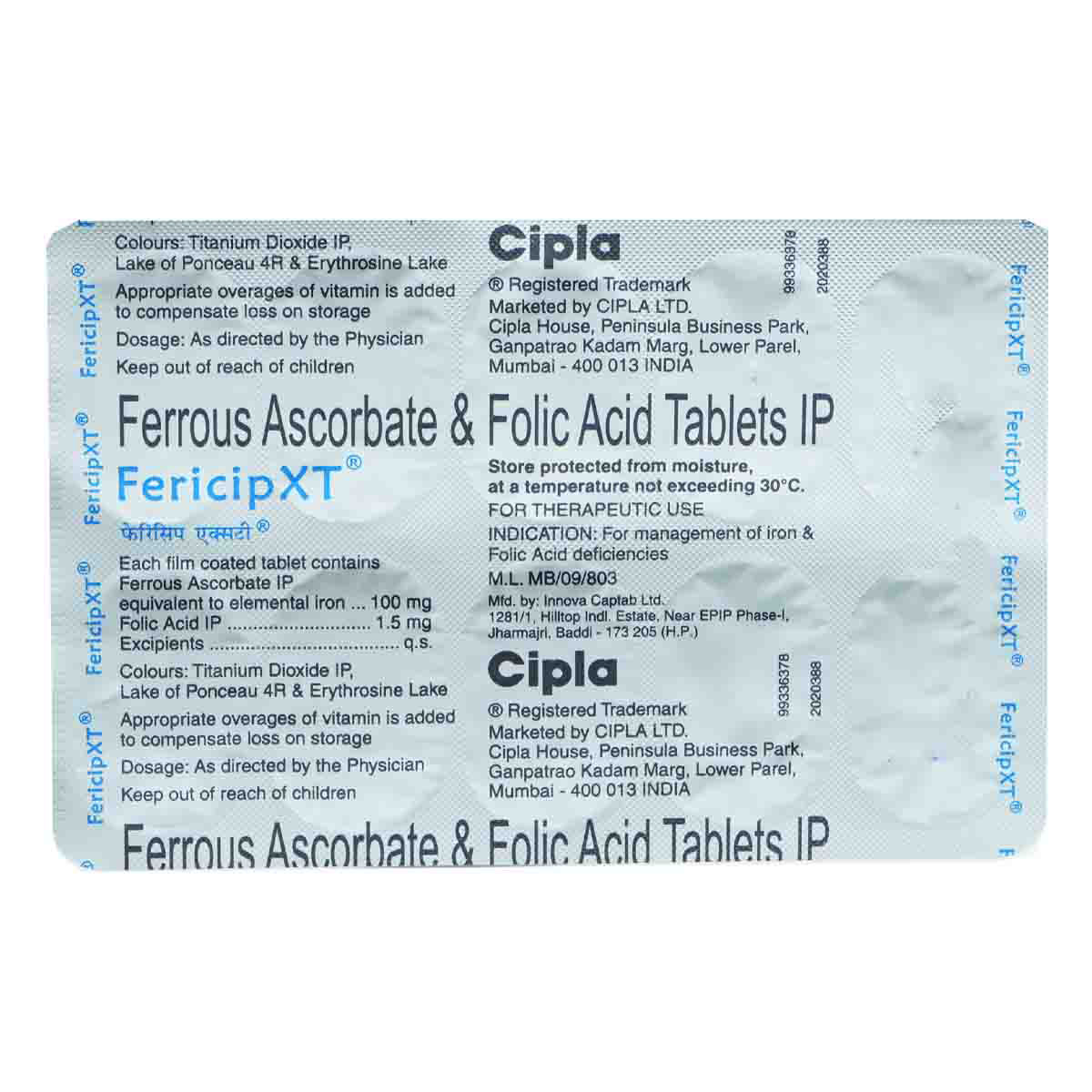 Fericip XT Tablet | Uses, Side Effects, Price | Apollo Pharmacy