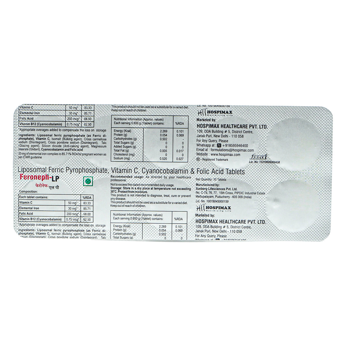 Feroneph-LP Tablet 10's Price, Uses, Side Effects, Composition - Apollo ...