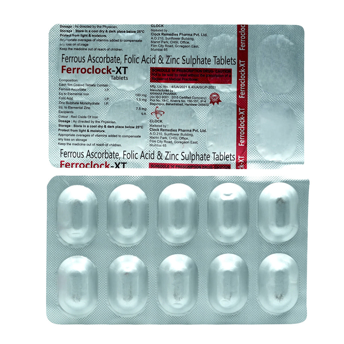 Ferroclock-Xt Tab 10'S Price, Uses, Side Effects, Composition - Apollo ...