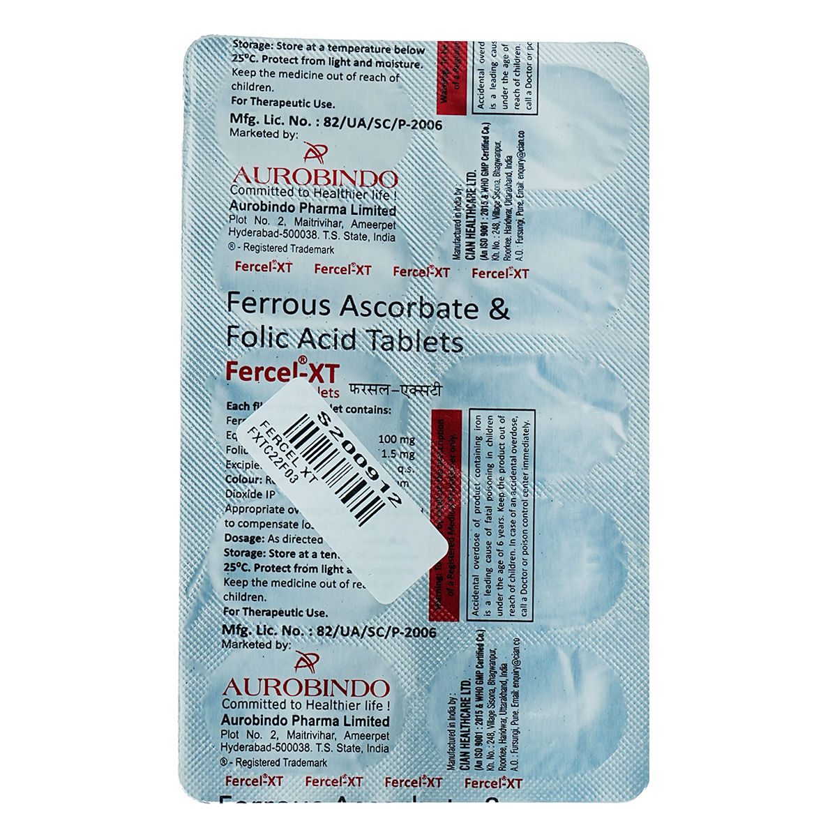 Fercel-XT Tablet | Uses, Side Effects, Price | Apollo Pharmacy