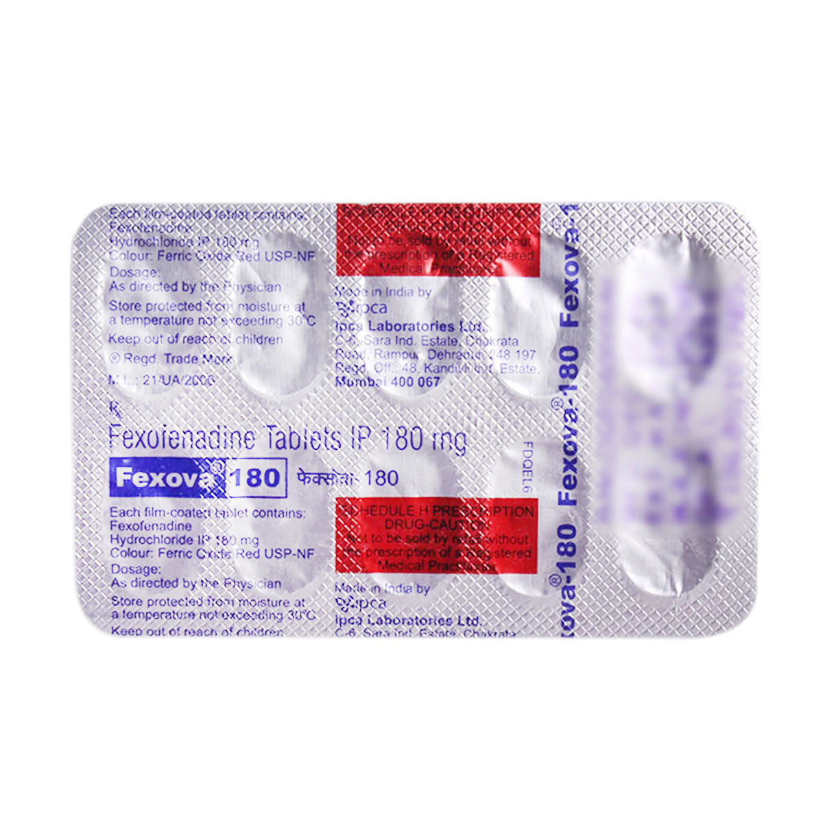 Fexova 180 Tablet | Uses, Side Effects, Price | Apollo Pharmacy