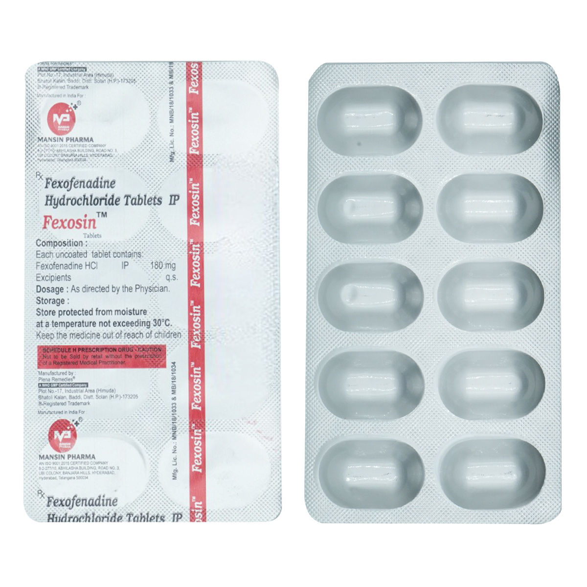 Fexosin 180 mg Tablet | Uses, Side Effects, Price | Apollo Pharmacy