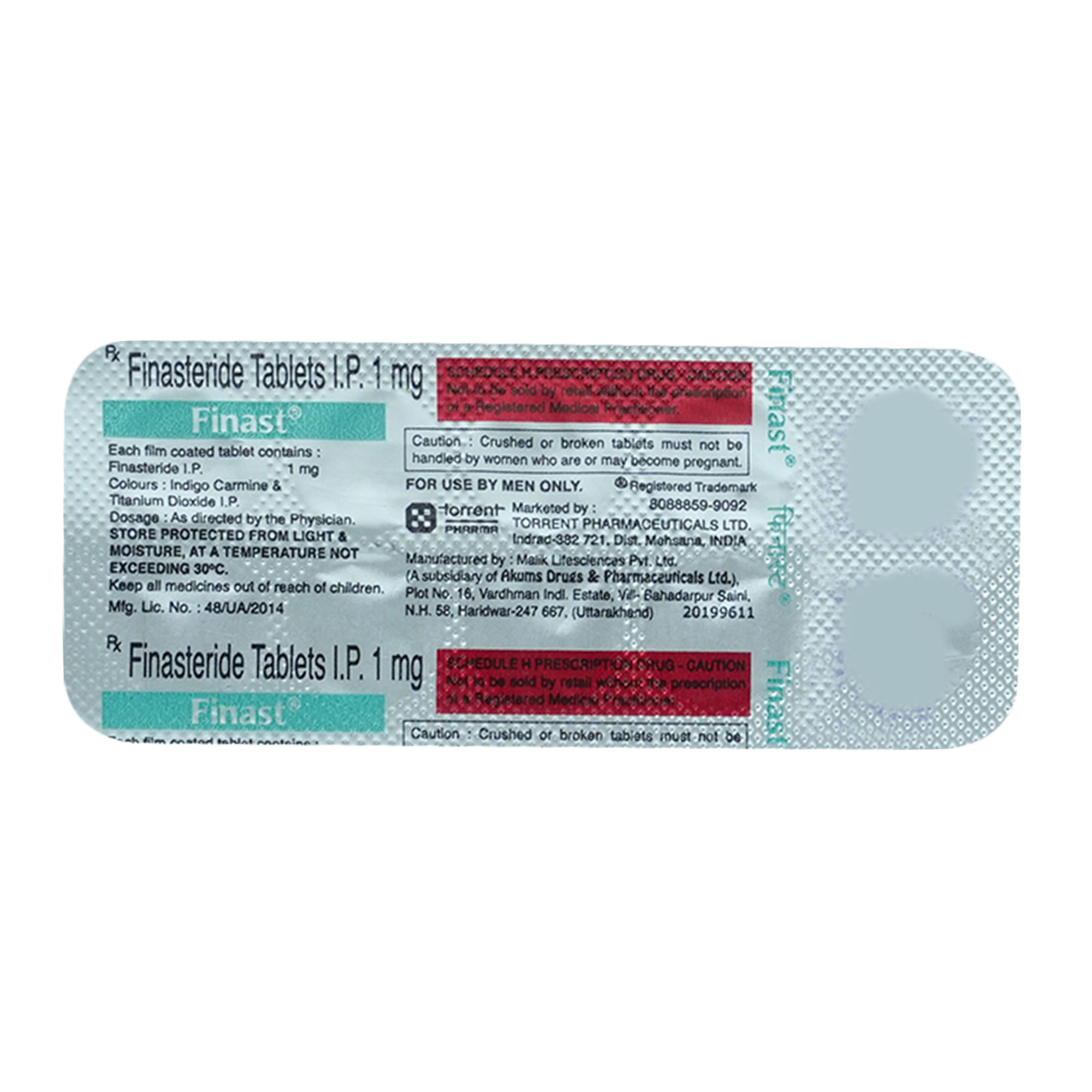 Finast 1 mg Tablet | Uses, Side Effects, Price | Apollo Pharmacy