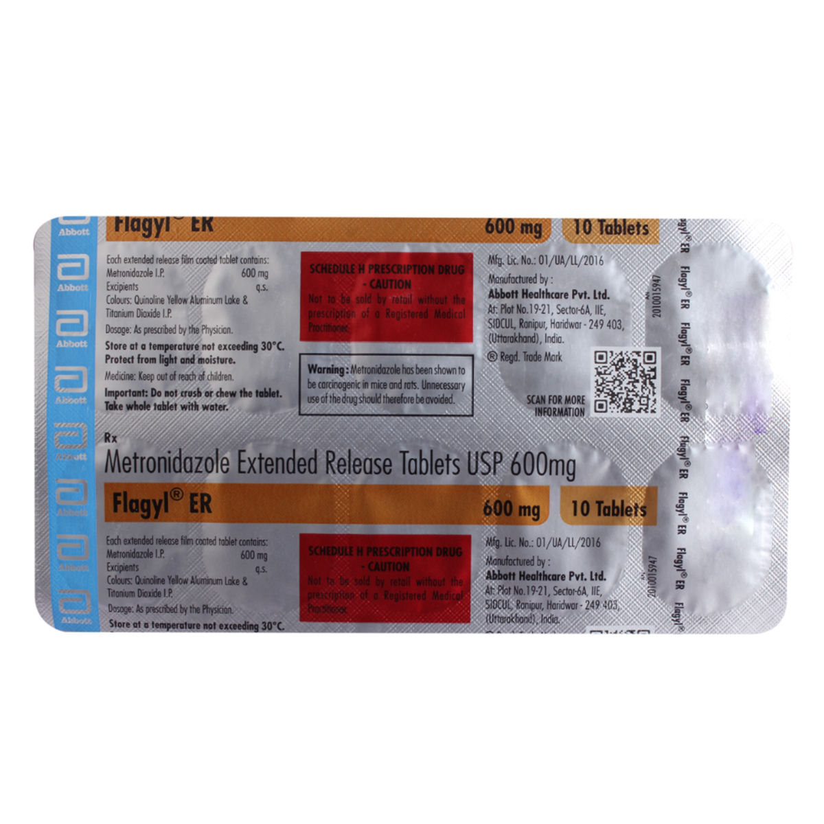 Flagyl ER Tablet 10's Price, Uses, Side Effects, Composition - Apollo ...