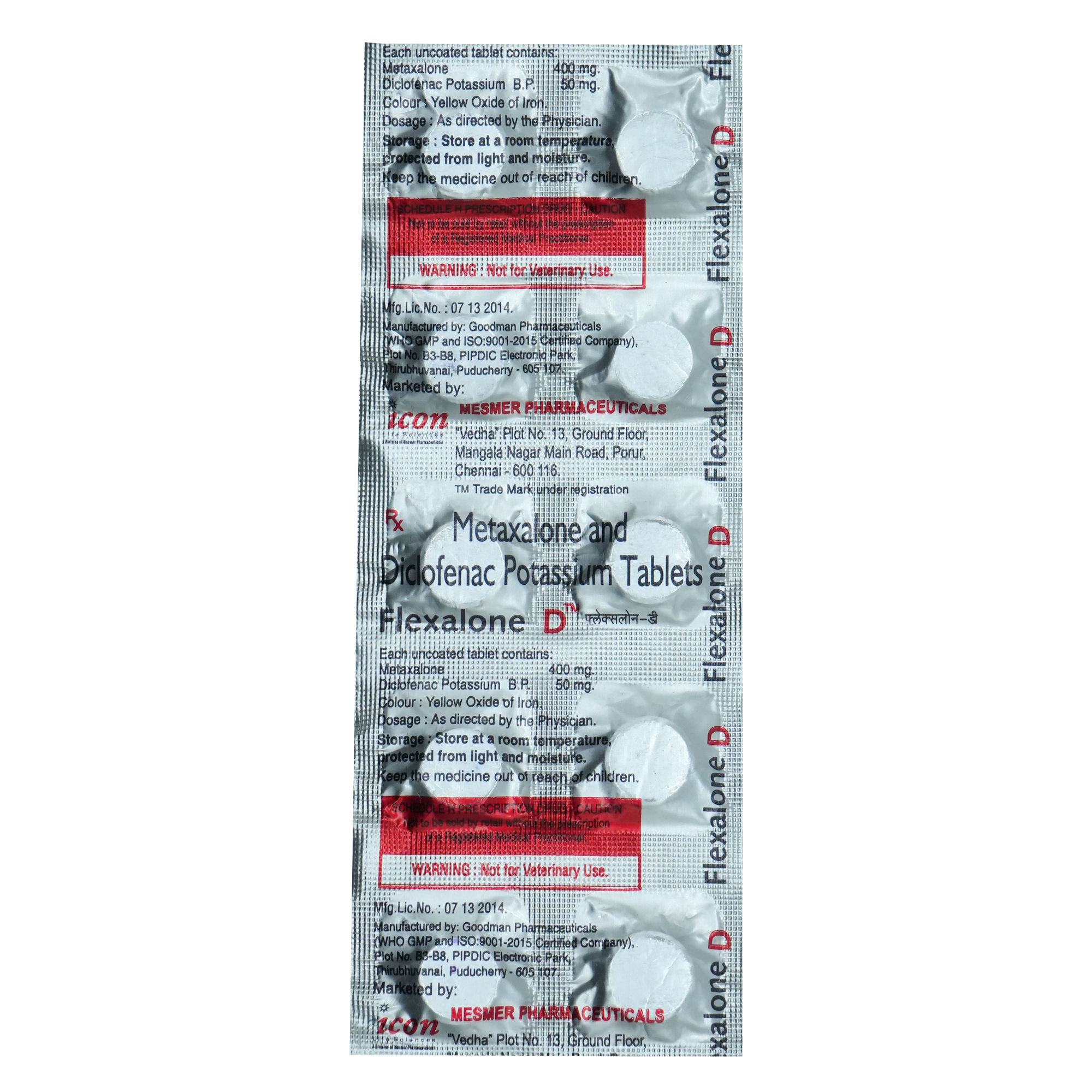 Flexalone D Tablet 10's Price, Uses, Side Effects, Composition - Apollo ...