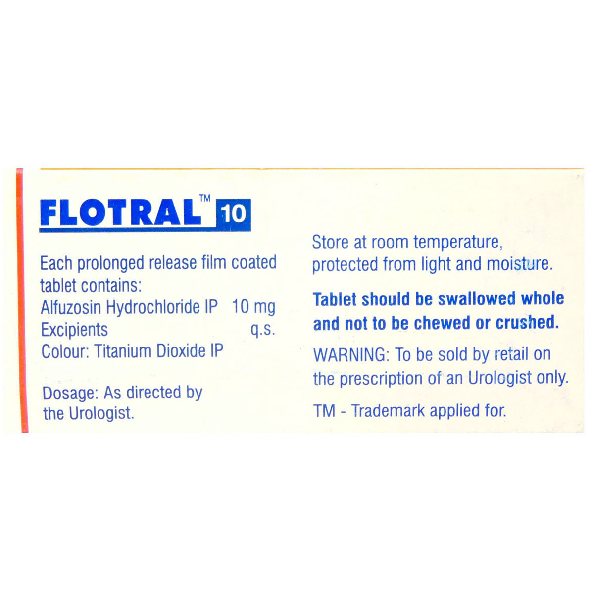 Flotral 10 Tablet 30's Price, Uses, Side Effects, Composition - Apollo ...