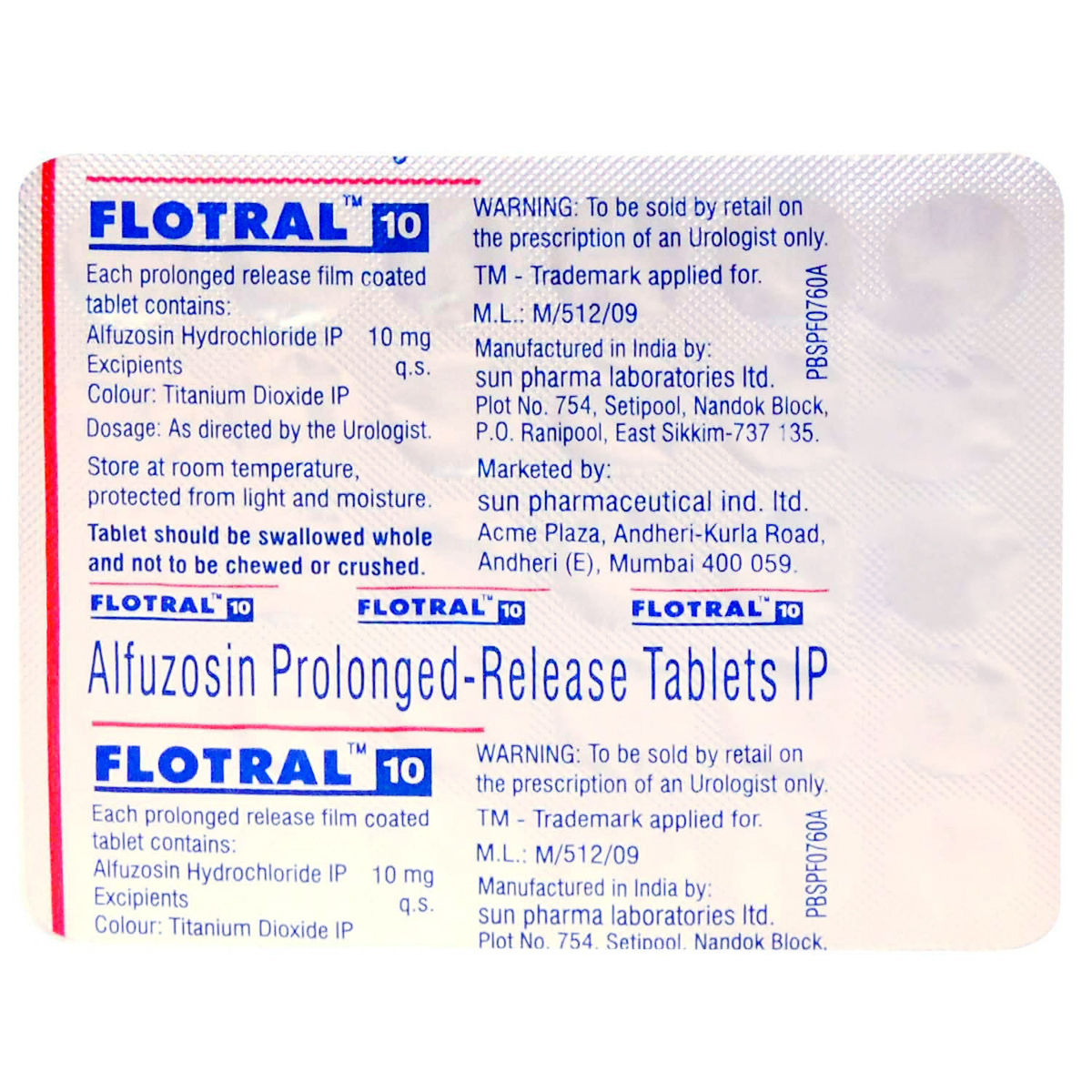 Flotral 10 Tablet 30's Price, Uses, Side Effects, Composition - Apollo ...