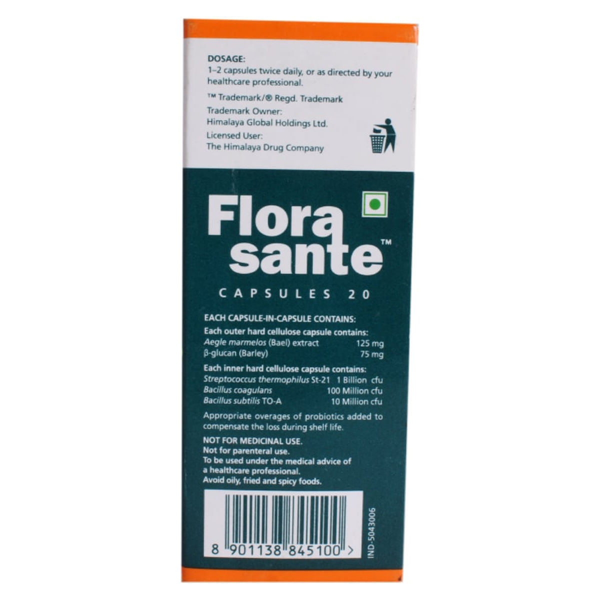 FLORASANTE CAPSULES 20'S Price, Uses, Side Effects, Composition ...