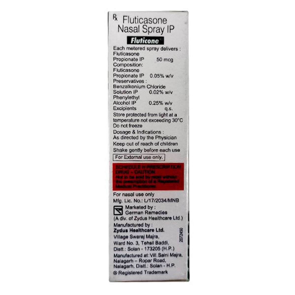 Fluticone Nasal Spray 12 ml Price, Uses, Side Effects, Composition ...
