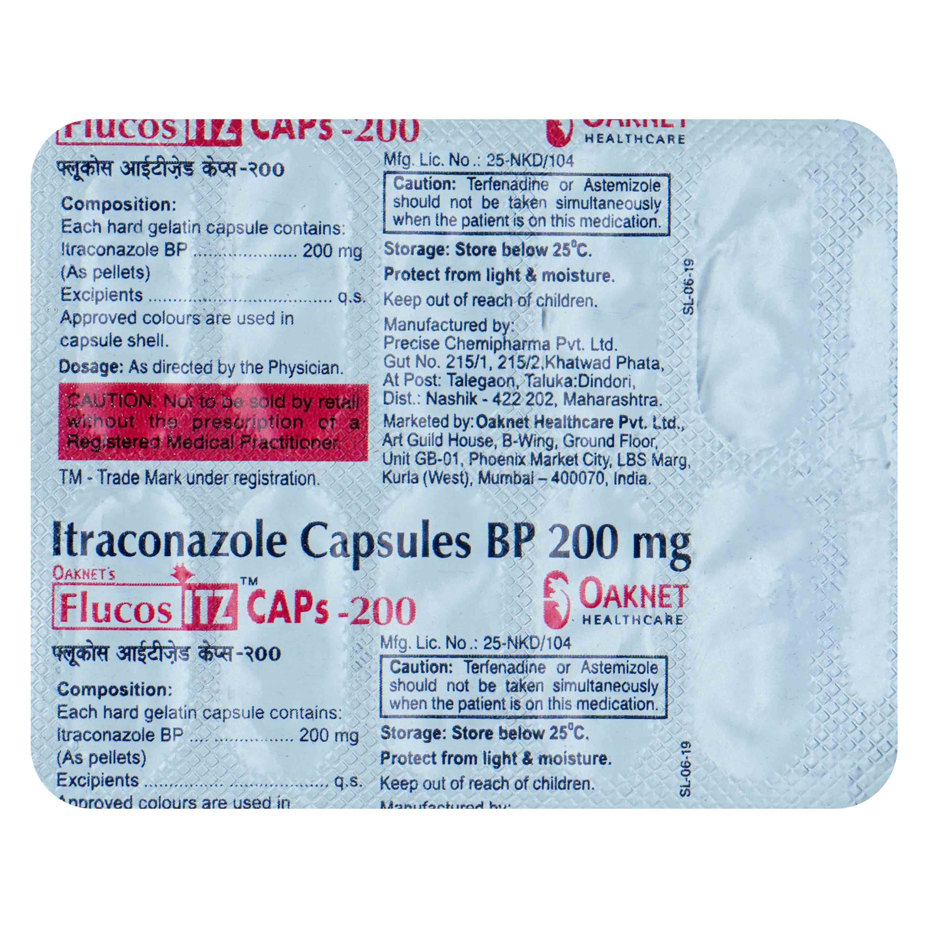 Flucos ITZ 200 Capsule | Uses, Side Effects, Price | Apollo Pharmacy