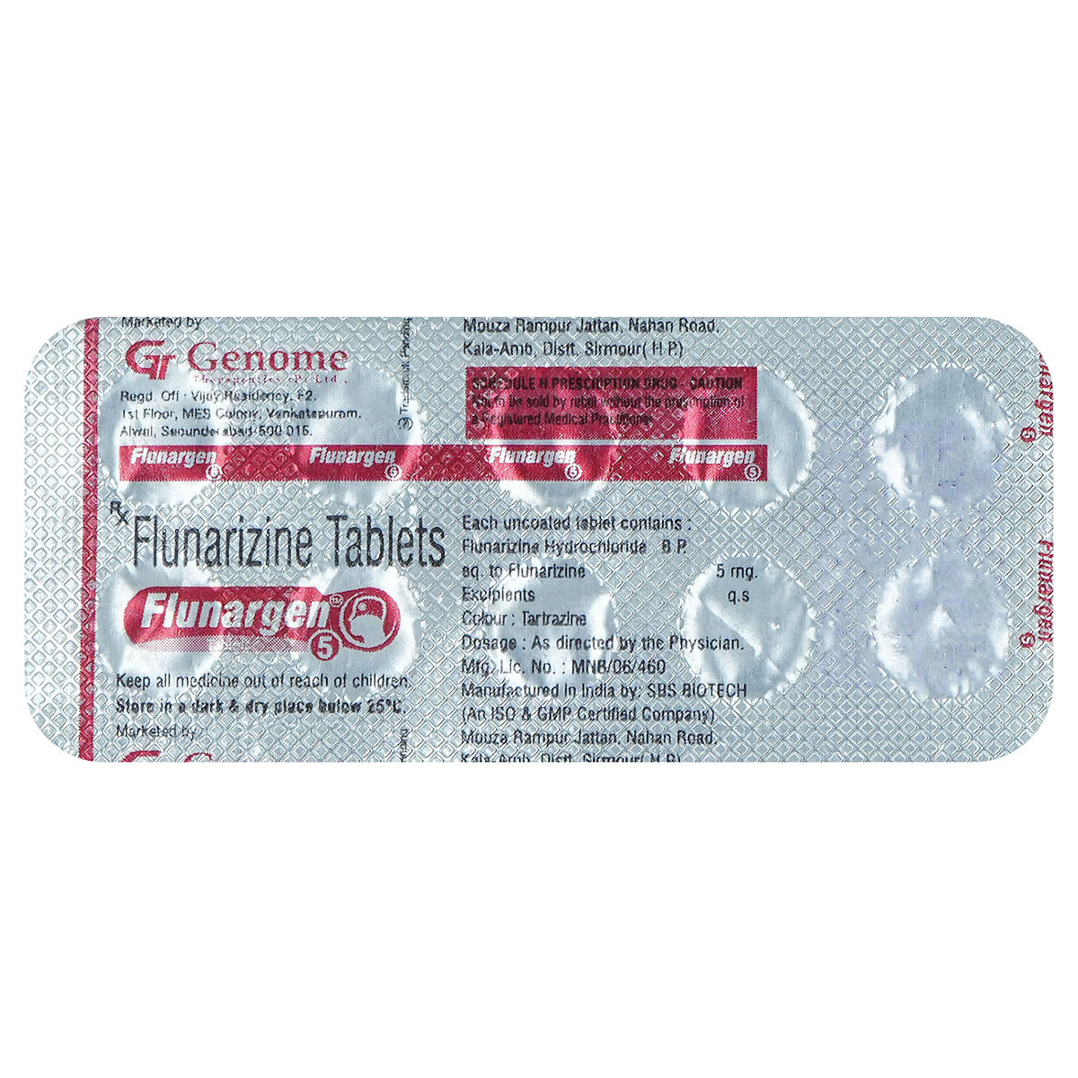 Flunargen 5 Tablet | Uses, Side Effects, Price | Apollo Pharmacy